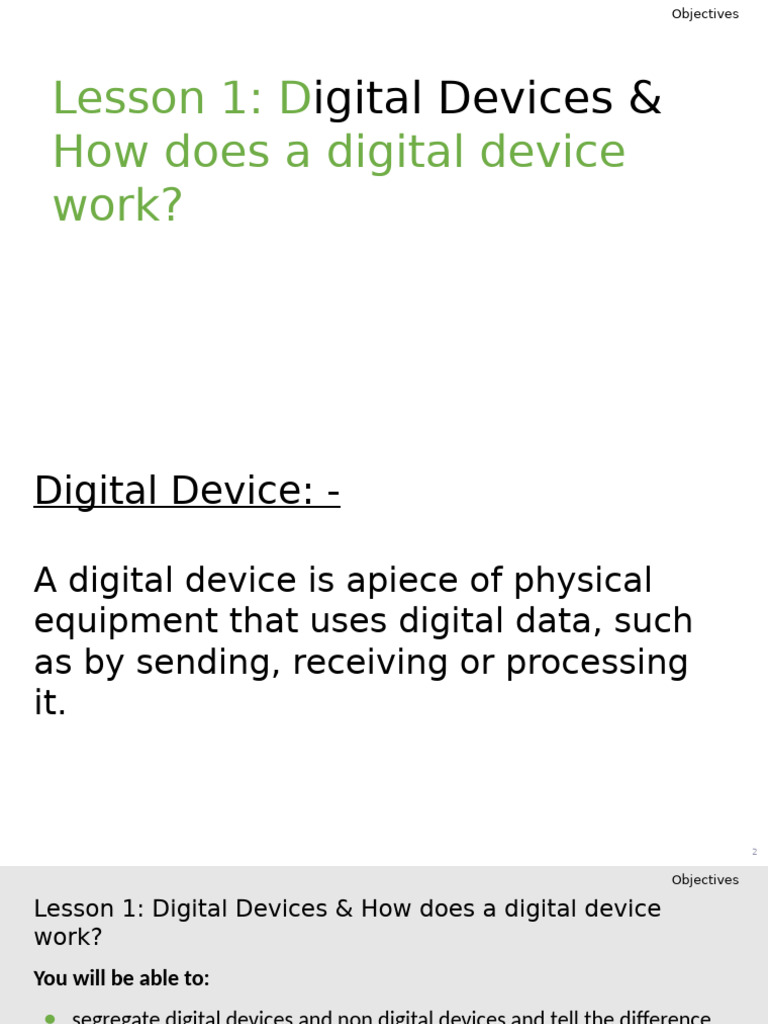 L1 PPT - Digital Devices | PDF