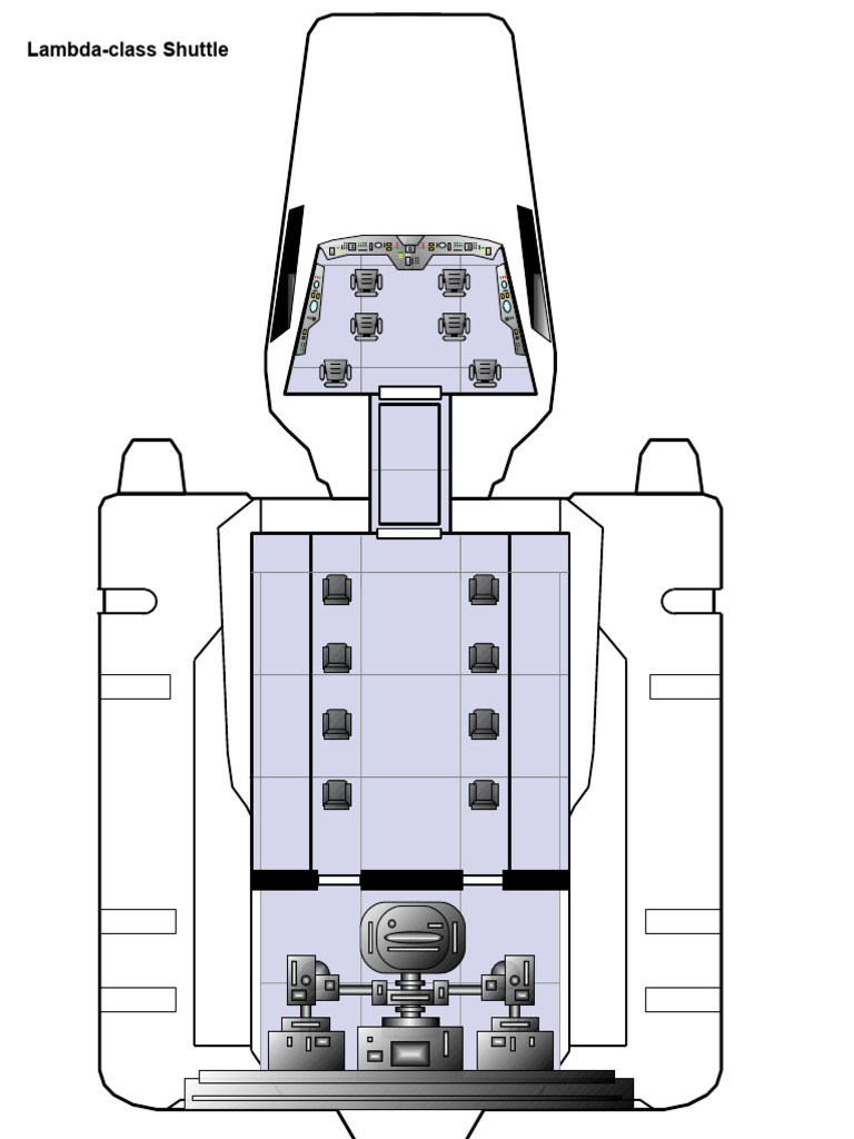 Star Wars RPG d6 - Ayudas Planos de Naves - Lambda-Plan | PDF