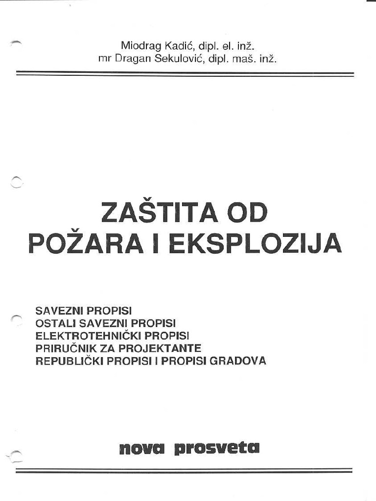 Zastita Od Pozara Knjiga I | PDF