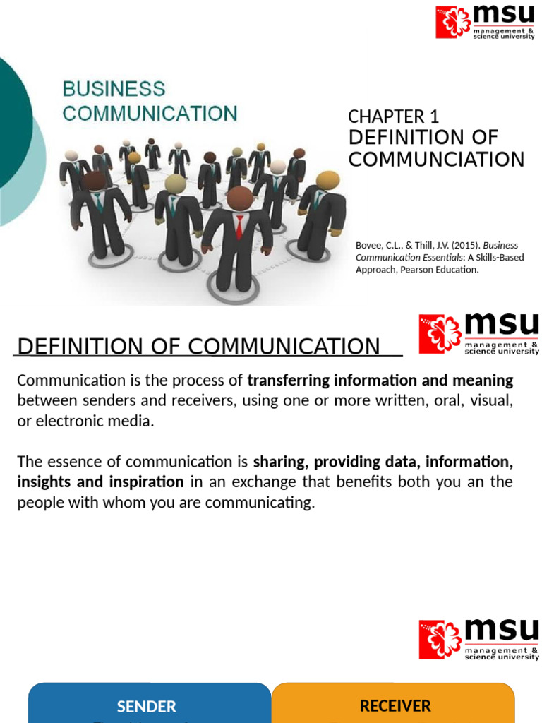 CHAPTER 1 - Definition of Communication | PDF