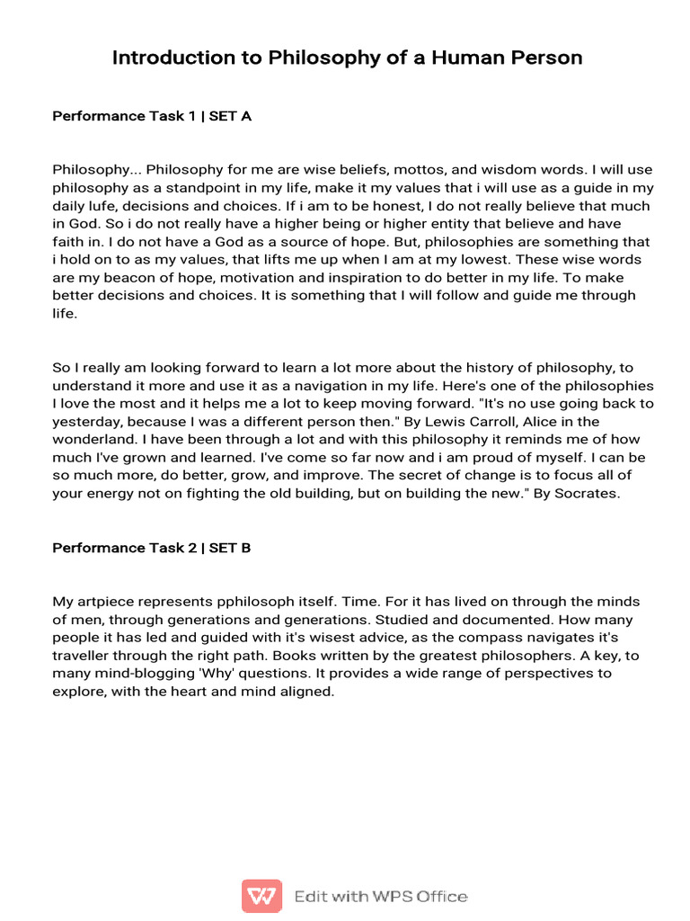 Activity #1 - Introduction To Philosophy | PDF