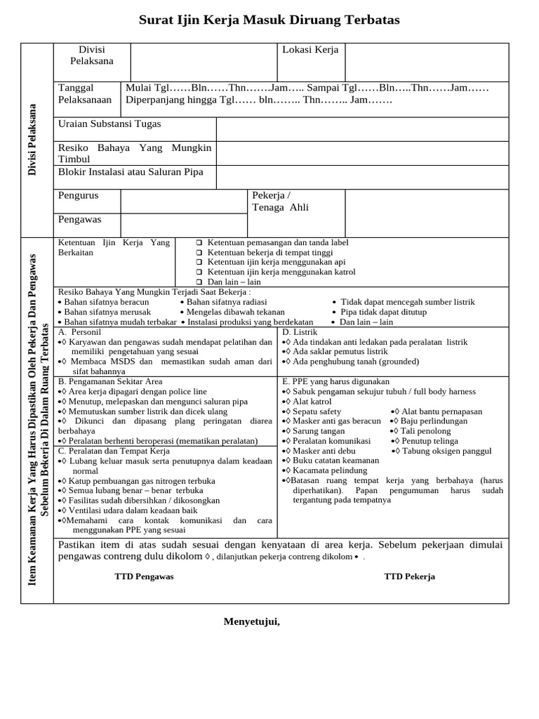 FORM 06 SIKA Ruang Terbatas | PDF