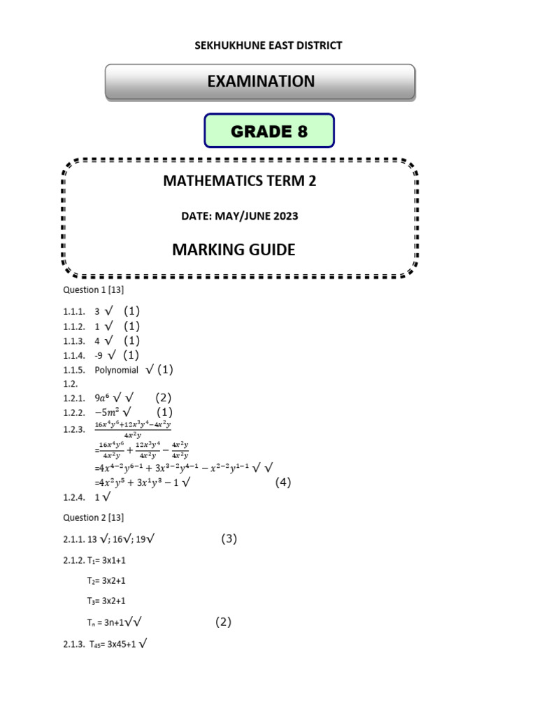 Grade 8 June Memo | PDF