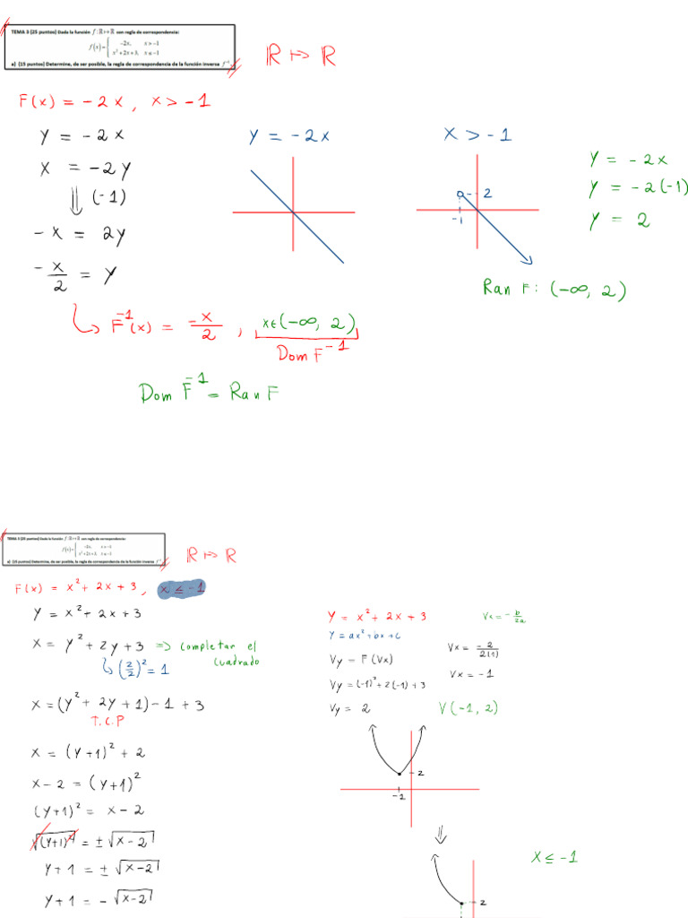 Ayudantía #43 (Repaso de Funciones) | PDF