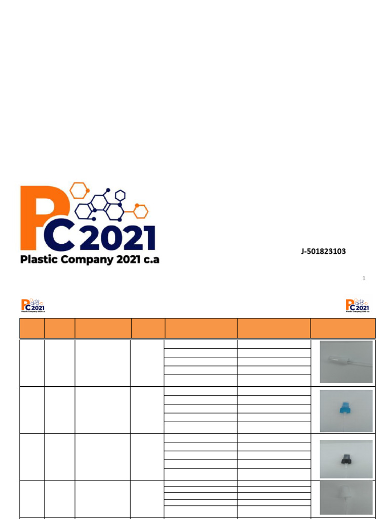 Lista de Precios Plastic Company 2021 | PDF