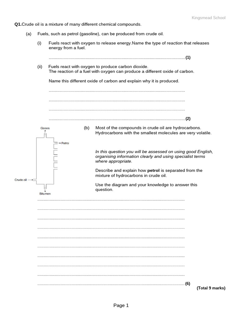 Organic Chem Revision Qs | PDF