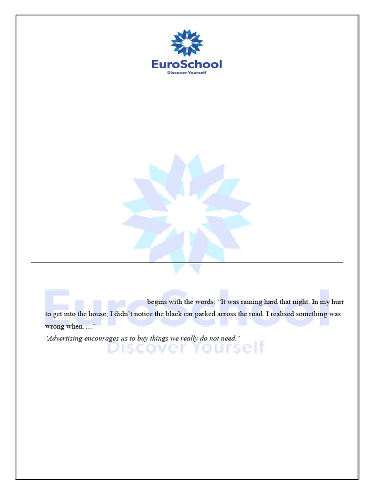 English Language Practice Paper Class X | PDF