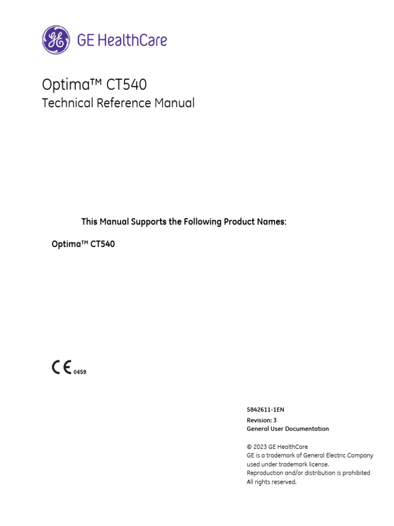 Optima CT540 Technical Reference Manual - UM - 5842611-1EN - 3 | PDF