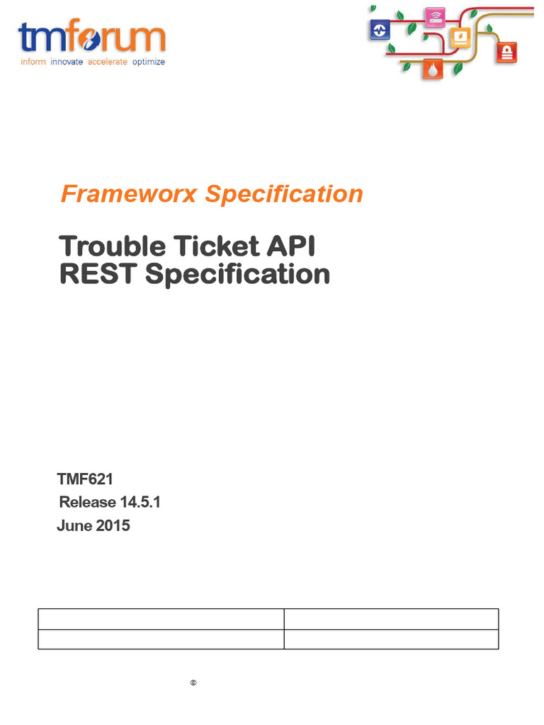 TMF621 Trouble Ticket API REST Specification R14.5.1 | PDF