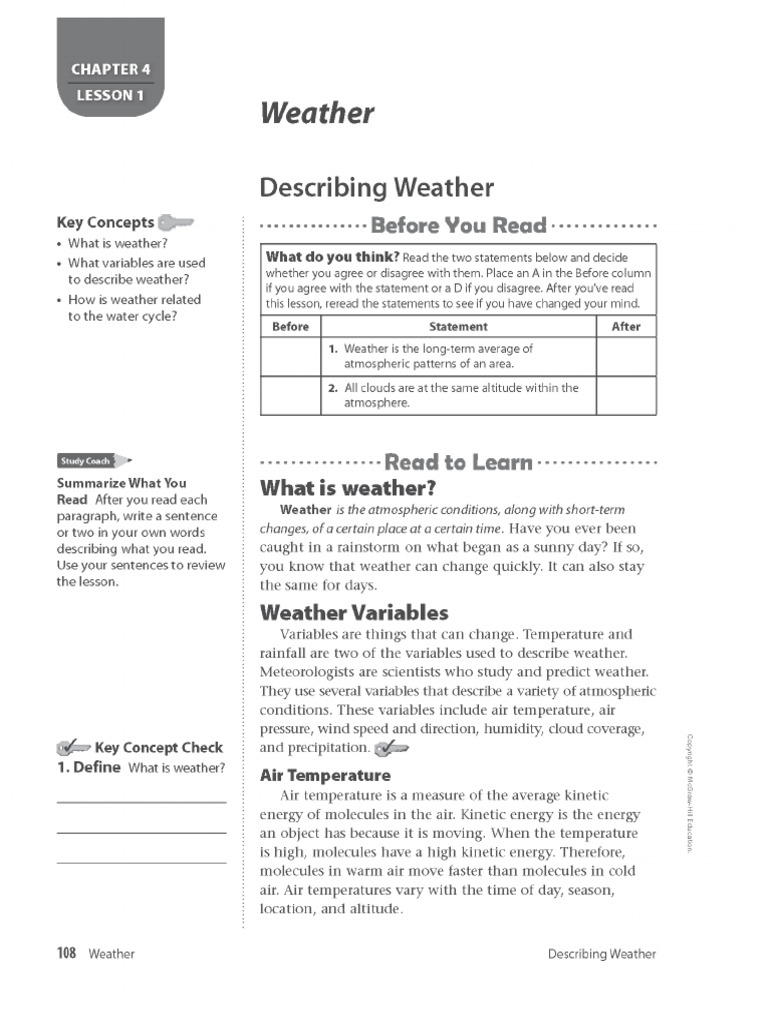 Lesson 7 Describing Weather | PDF