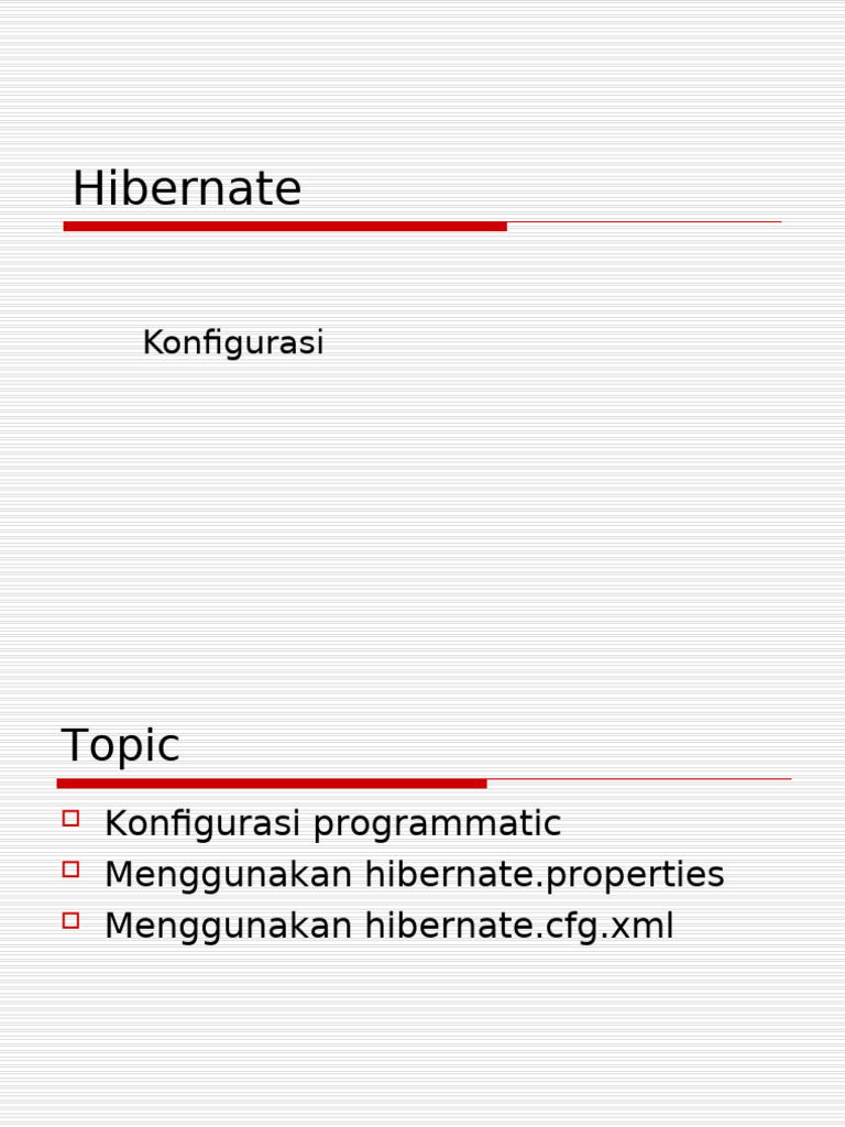 03 Konfigurasi Hibernate | PDF
