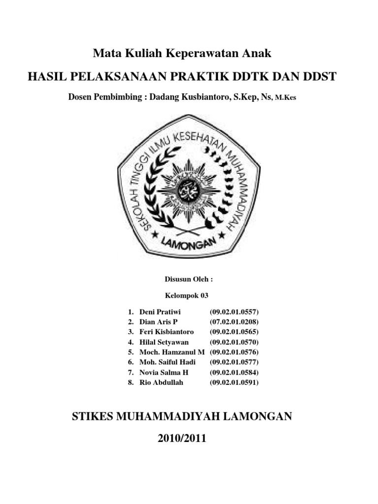 Laporan DDST & DDTK | PDF | Pengembangan Diri