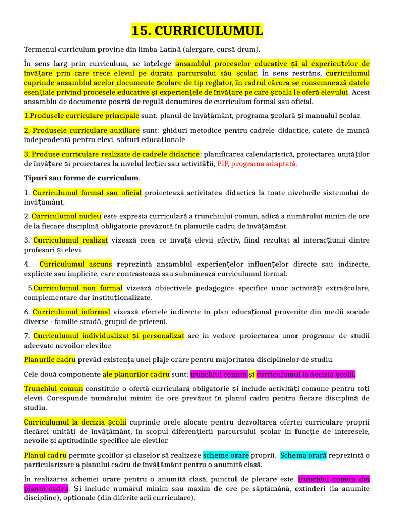 Curriculum | PDF
