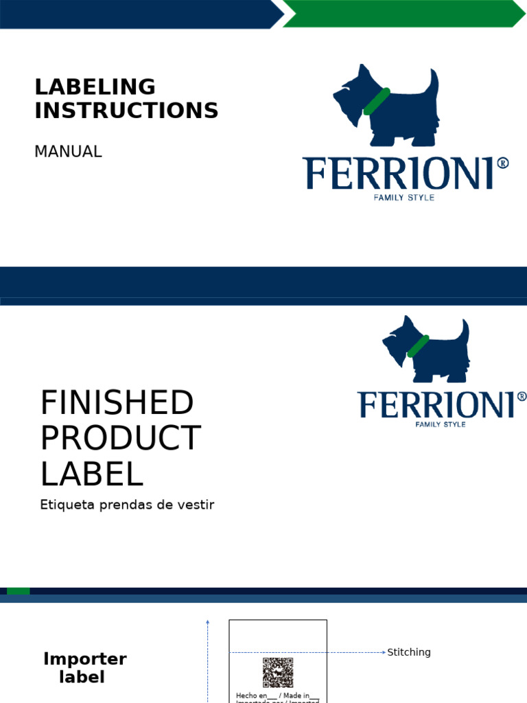 Labeling Instructions - Manual CAMBIOS1 | PDF