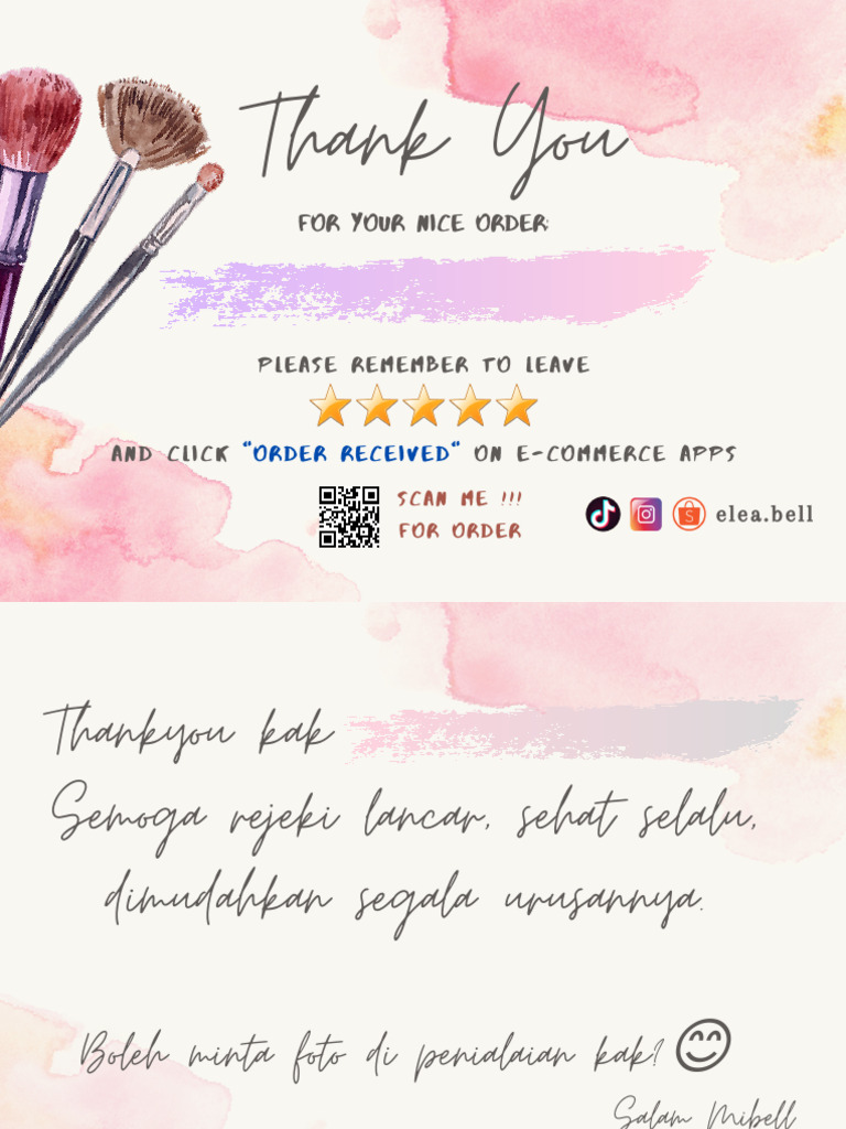 TY card elea.bell | PDF