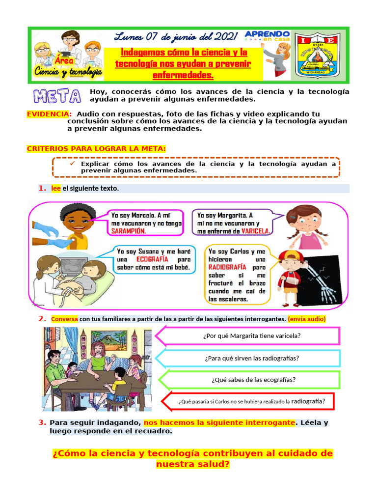 Lunes 7 de Junio - Ciencia y Tecnología - Indagamos Prácticas ...