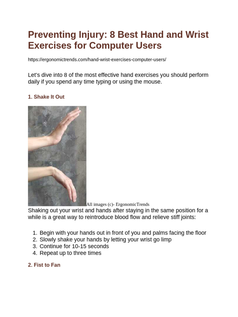 Hand Exercises | PDF