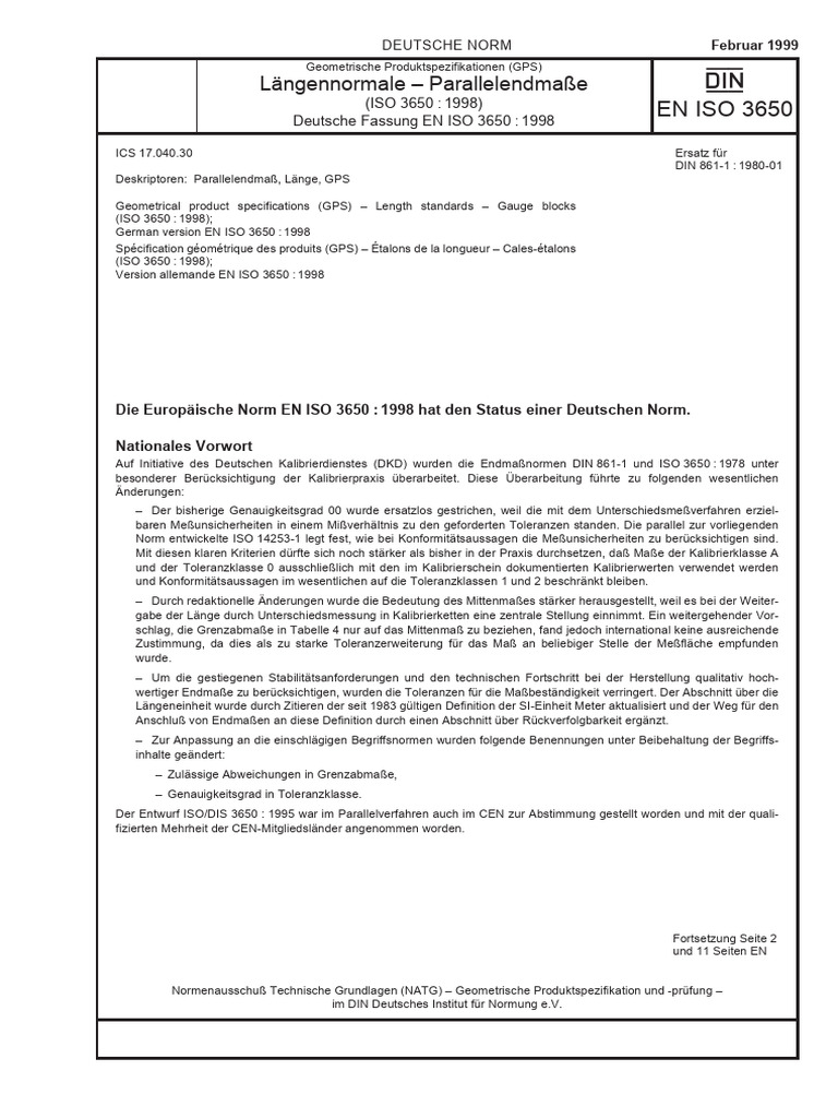 DIN_EN_ISO_3650_1999_,_Geometrische | PDF