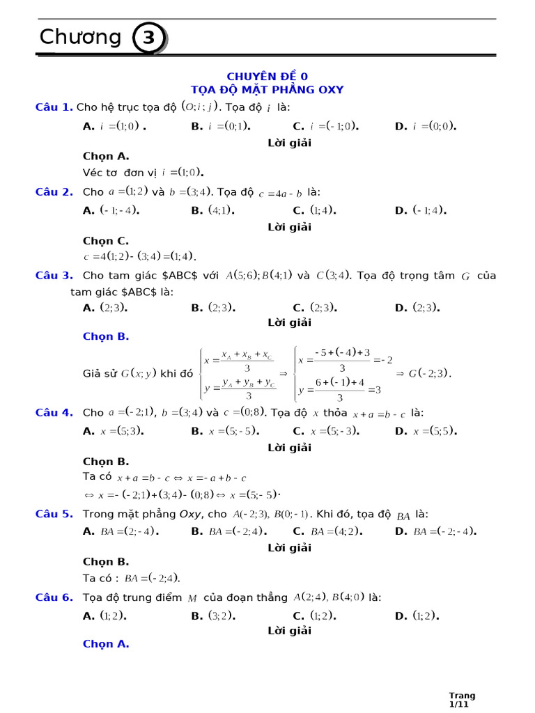 HH - C3 - Toa Do Mat Phang Oxy | PDF