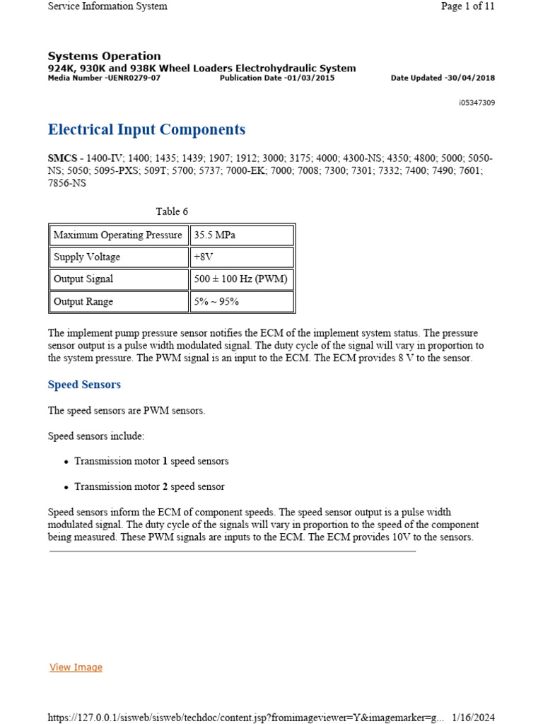 Electrical Input Components: Speed Sensors | PDF