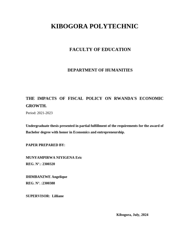 Academic Writing Proposal | PDF | Fiscal Policy | Economic Development