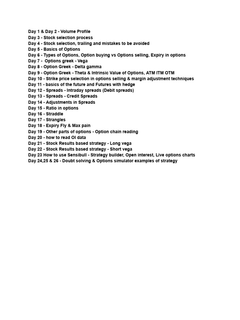Options Module | PDF