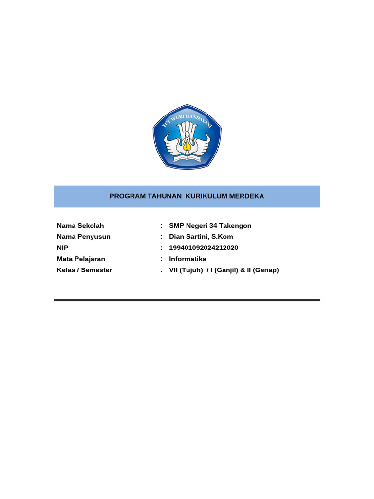 PROTA Kurikulum Merdeka | PDF