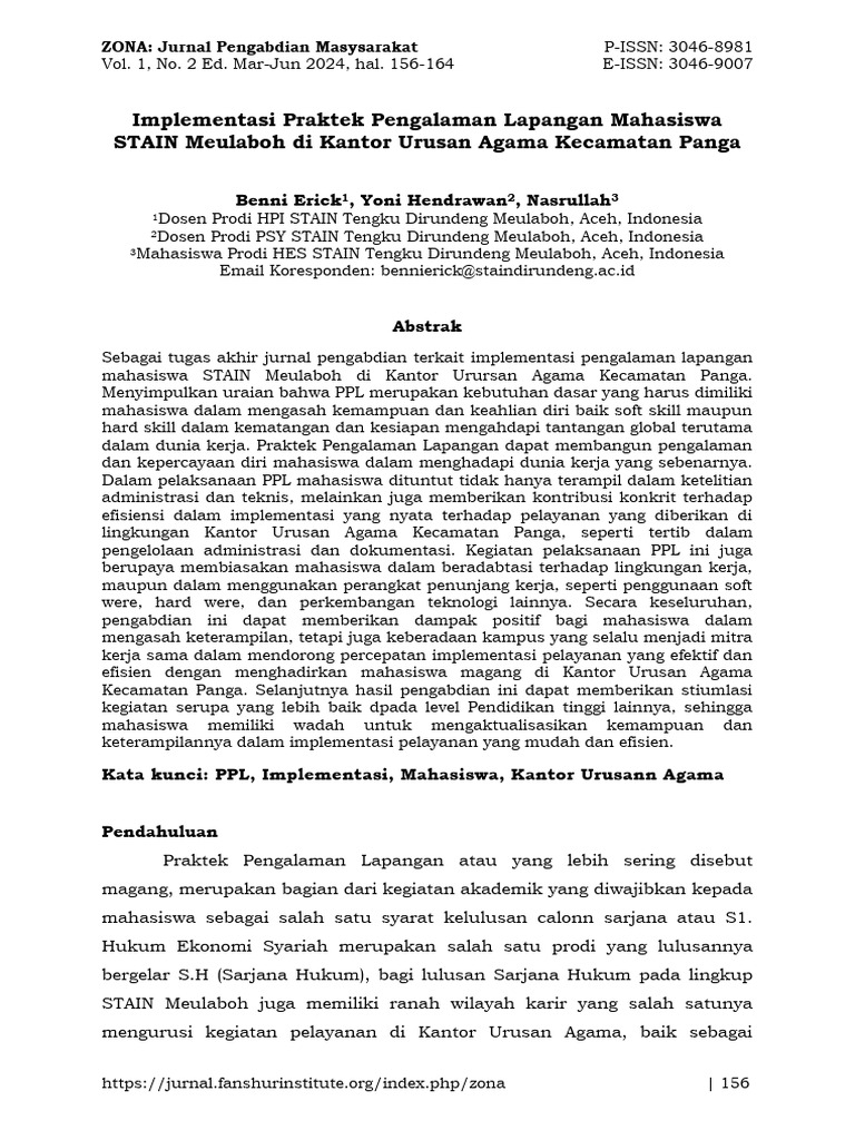 Format pengabdian | PDF