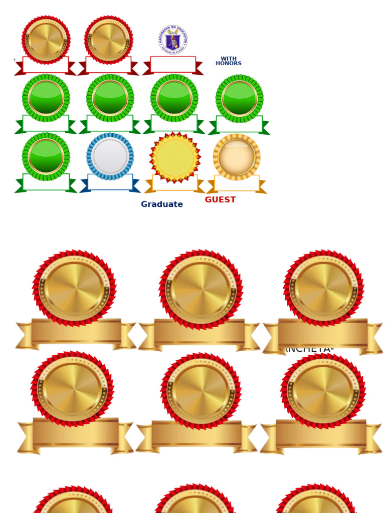 Editable Kindergarten Award Ribbons | PDF | Language Arts & Discipline ...