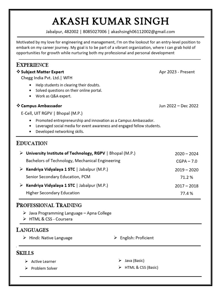 Akash Kumar Singh-2 | PDF