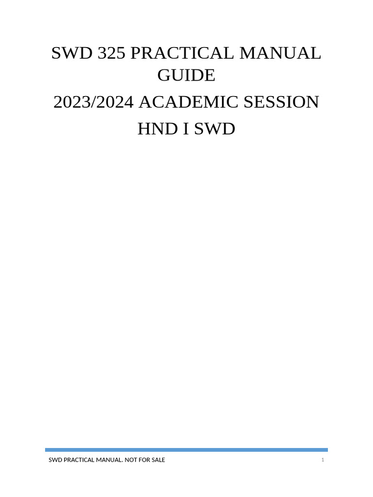 SWD 325 Practical Manual Guide-1 | PDF