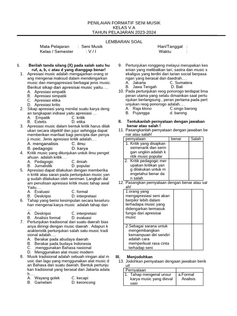 Sumatif Contoh | PDF