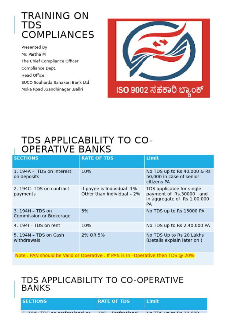 Training On Tds Compliances | PDF