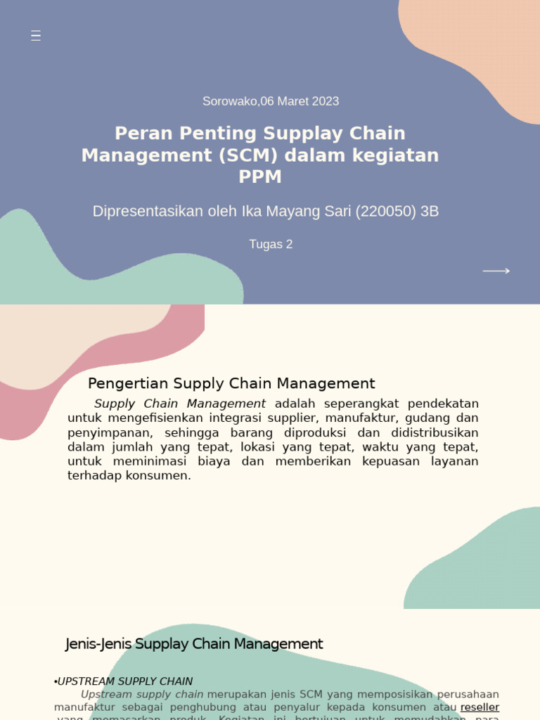 Tu-2 - Peran Penting Supply Chain Management (SCM) Dalam Kegiatan PPM ...
