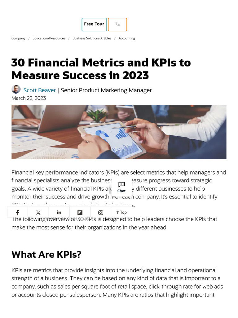 30 Financial Metrics and KPIs to Measure Success… | PDF
