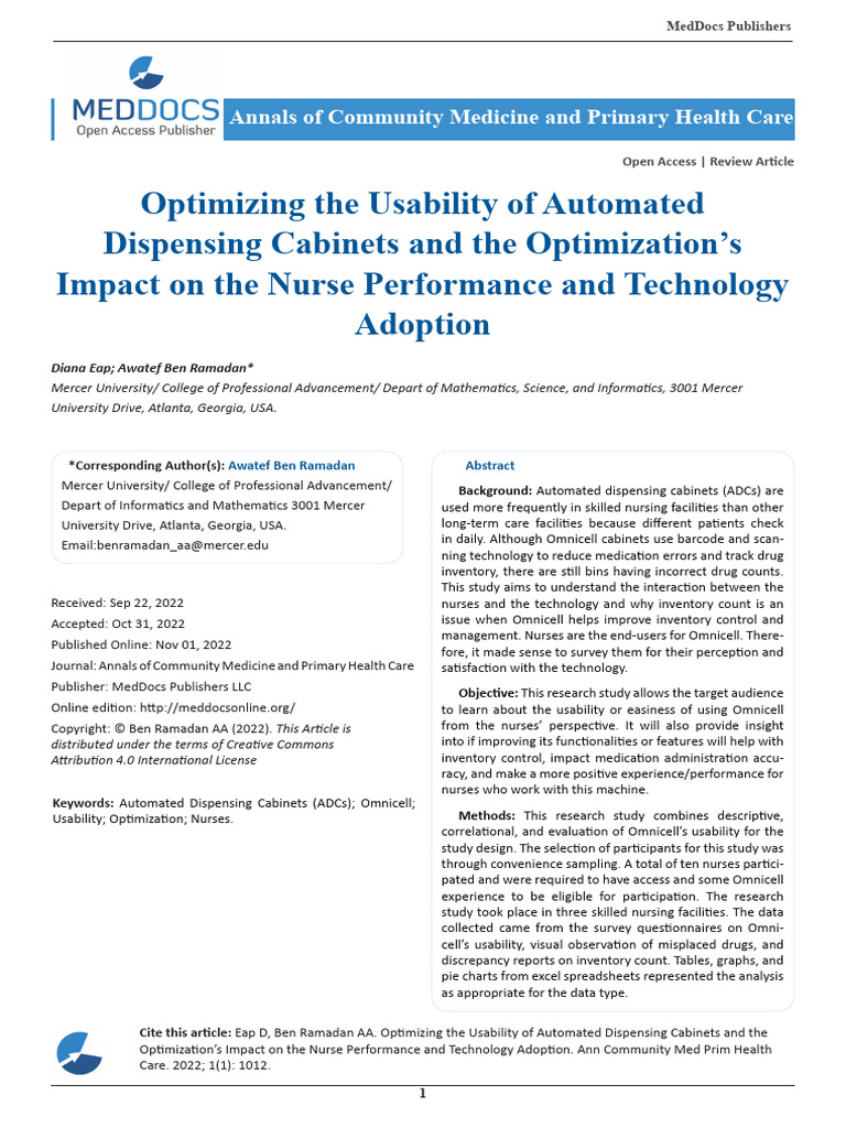 Omnicell Research | PDF