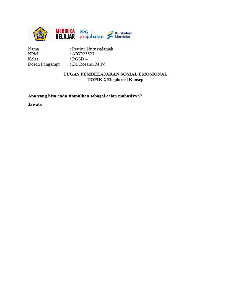 PSE TOPIK 2 Eksplorasi Konsep 2 | PDF