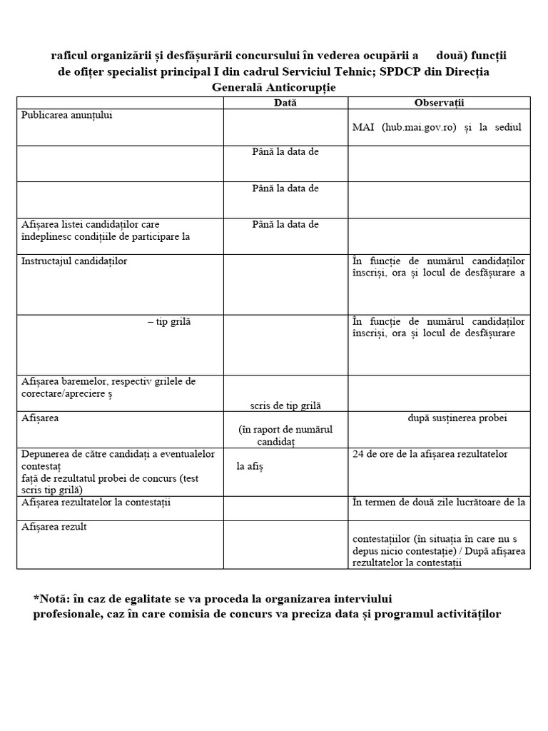 Grafic Concurs Tehnic | PDF