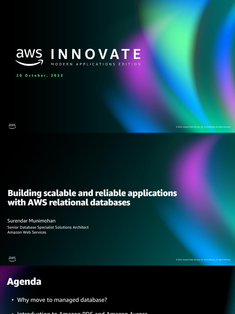 Handout Building Scalable & Reliable Applications With AWS Relational Databases | PDF