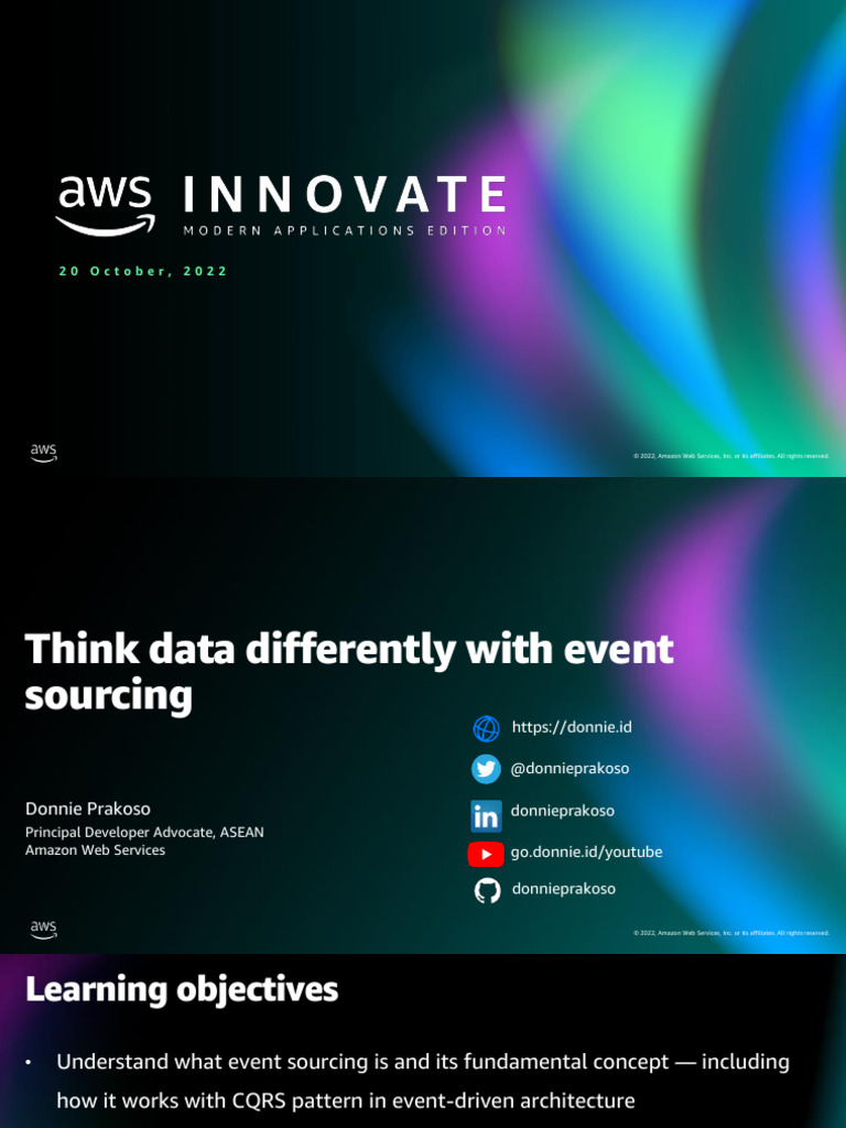 Handout Think Data Differently With Event Sourcing Pattern | PDF