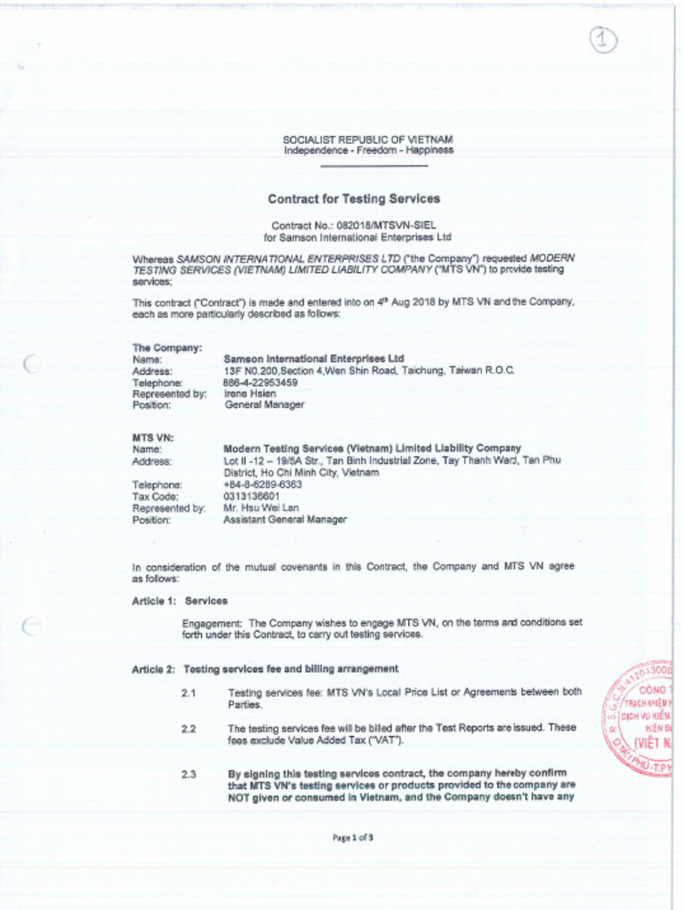 Samson International | PDF