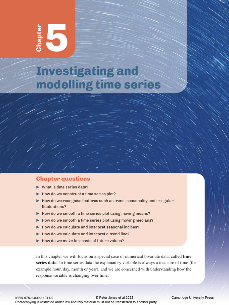 Investigating and Modelling Time Series: Chapter Questions | PDF