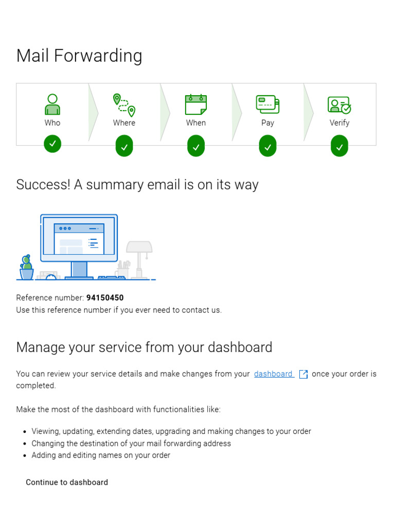 Residential Mail Forwarding - Confirmation | PDF