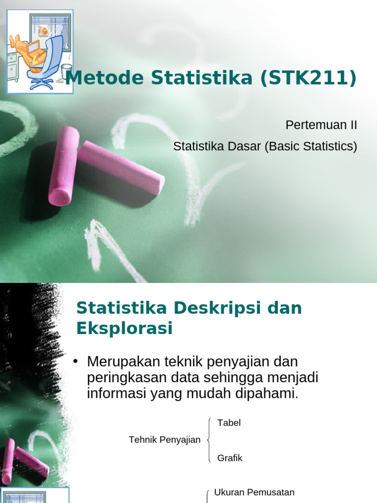Slide02 - Statistika Deskriptif (EKSPLORASI DATA) | PDF