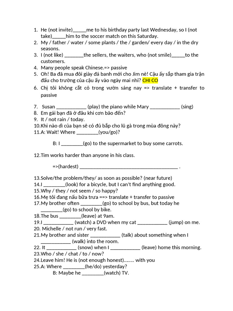 500 English Exercise | PDF