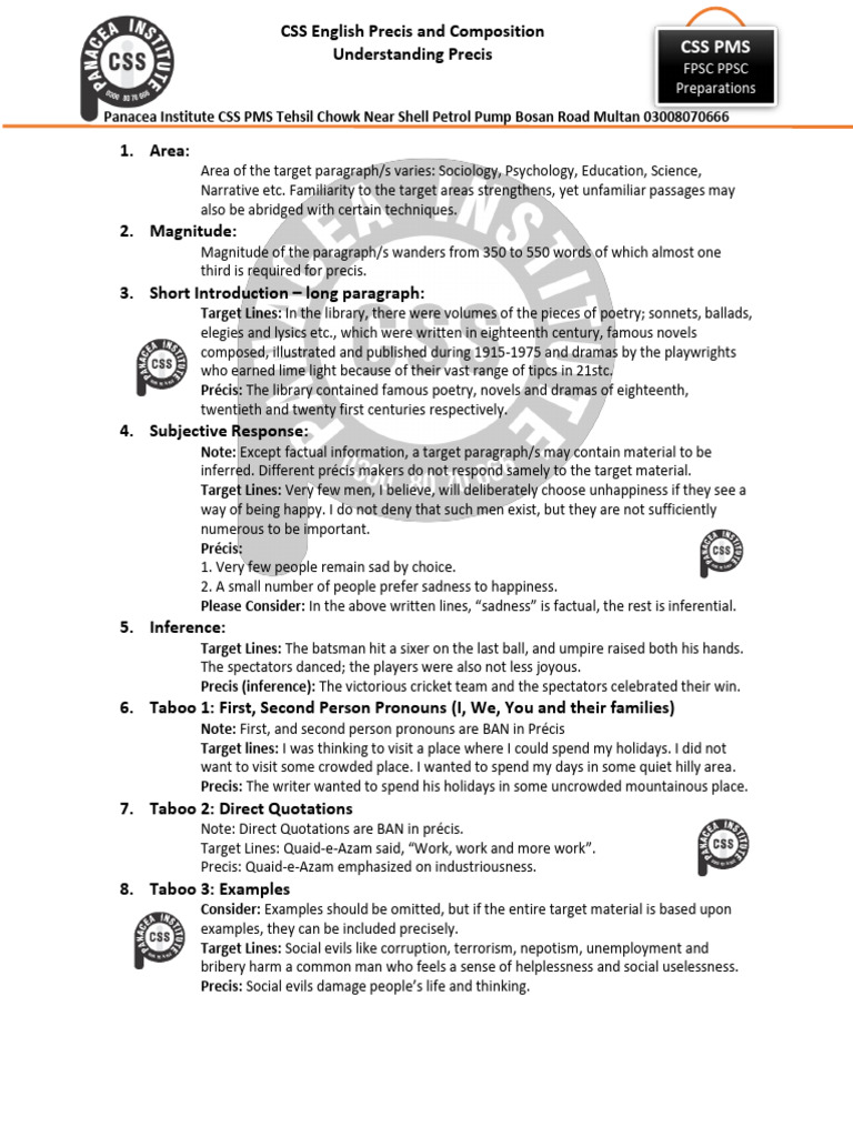 Precis New Revised and Updated Introduction | PDF