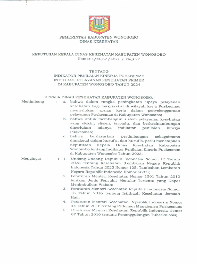 SK Indikator PKP 2024 | PDF