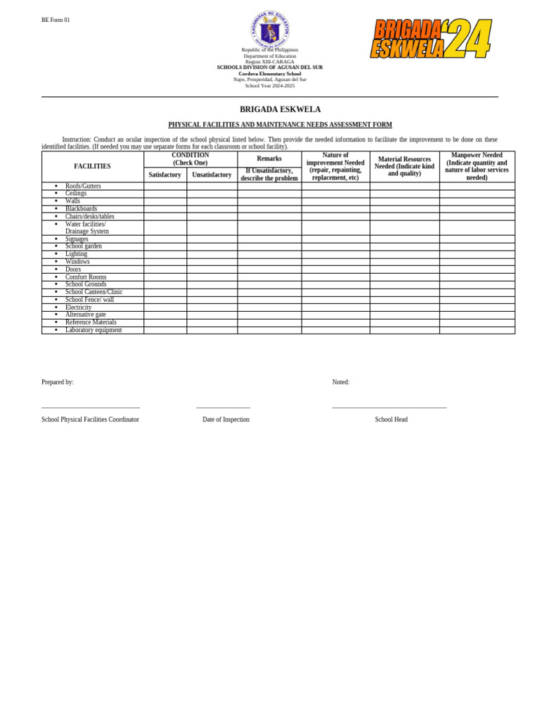 BE Form 1 | PDF