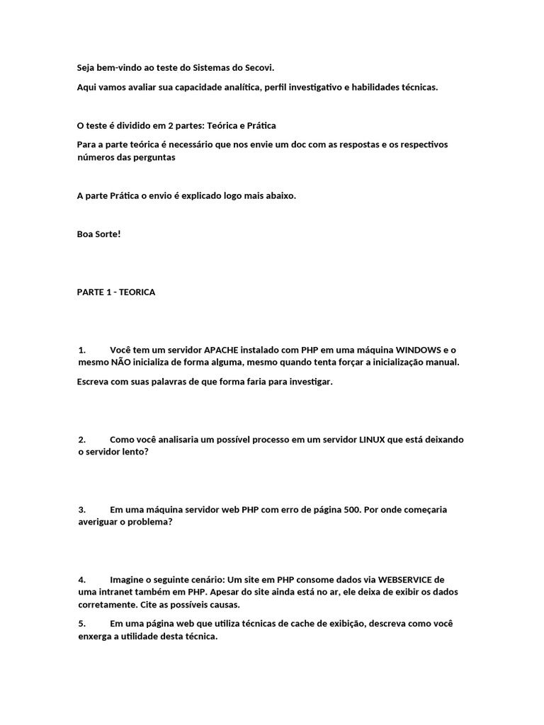 Teste - Programador | PDF Teste - Programador | PDF