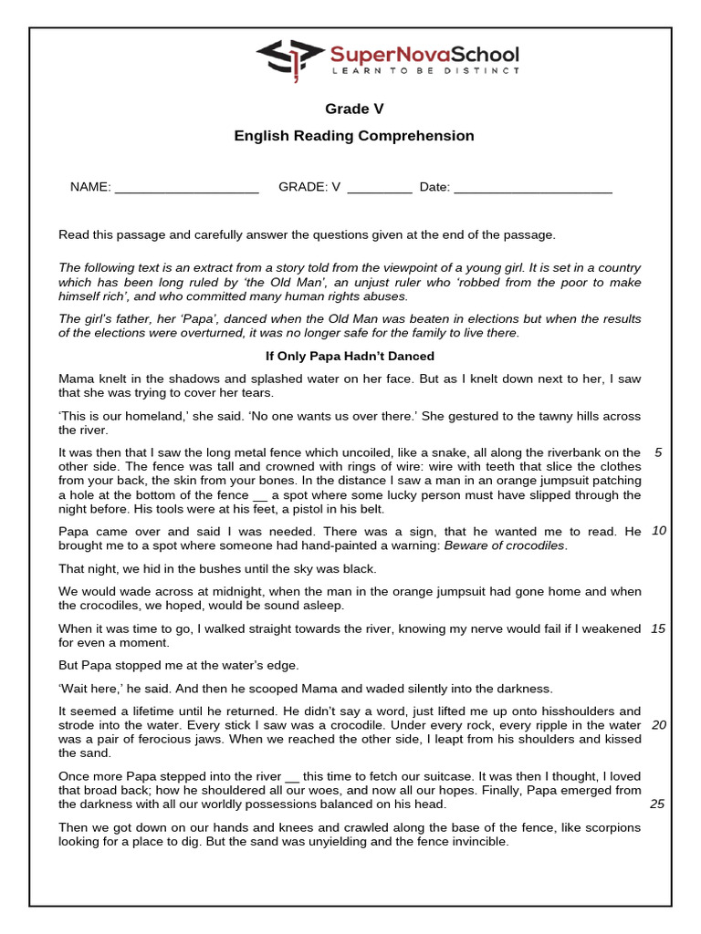4-9-23-32-03292020-Comprehension - Grade 5 30th March | PDF